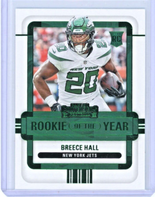 2022 Contenders Breece Hall Rookie of the Year Green Color Match ...