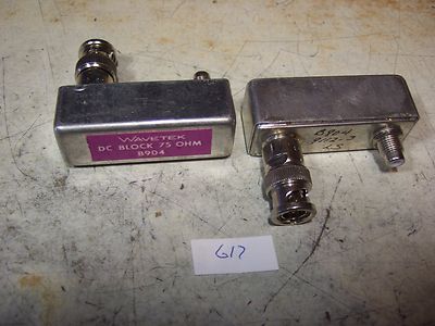 Pair of Wavetek B904 75 Ohm DC Block - Used! | eBay