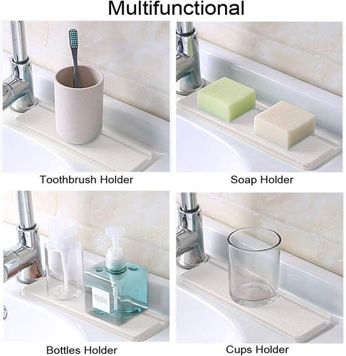 OwnMy Set of 4 Water Absorbent Diatomite Drink Coasters, Diatomaceous ...