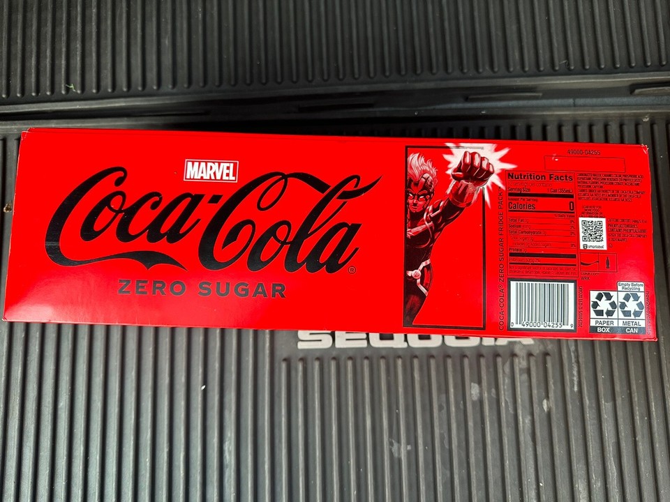 Marvel Coca Cola Zero Sugar Sealed 12 Pack of 12 oz Cans Limited ...