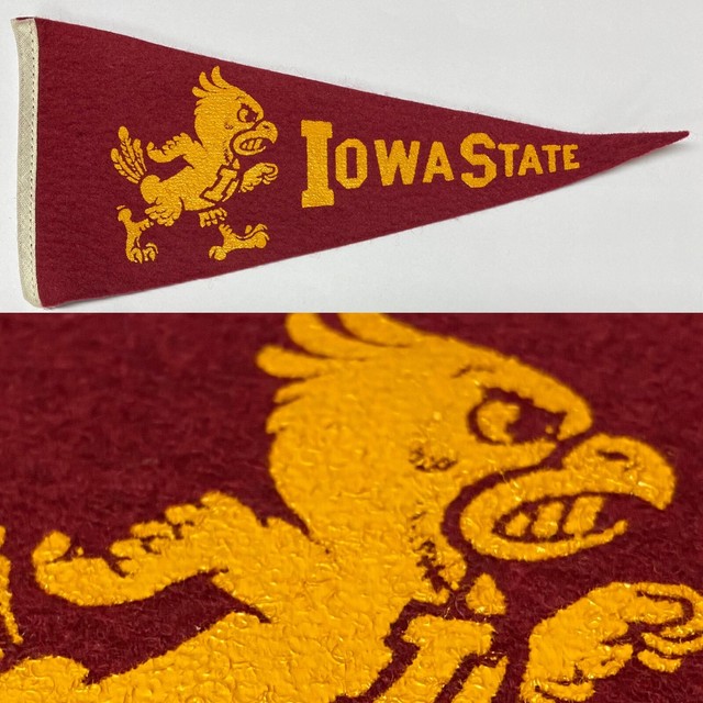 Vintage Iowa State Cyclones ISU Ames University Mini Pennant 3.75x8.75 ...