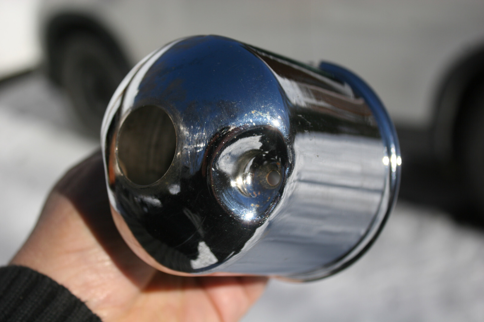 Sun Vintage Chrome 3 3/8" Tachometer Cup - Tall / Deep Model - Slit in ...