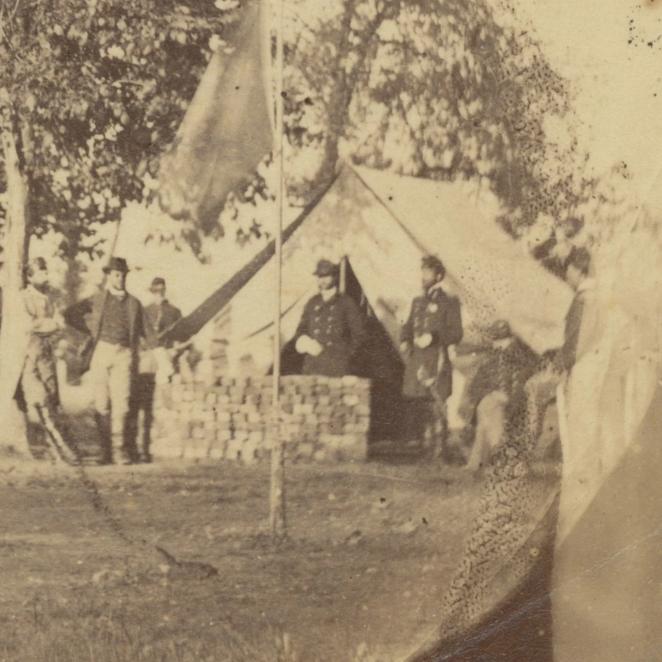 Civil War Albumen Image of General Alexander Webb's HQ, Brandy Station ...