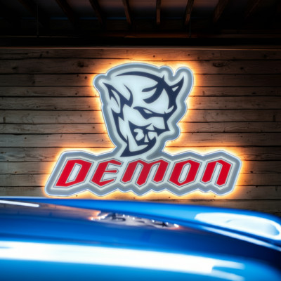 Large Dodge Demon SRT Backlit Sign Dodge Demon 170 Challenger Sign ...