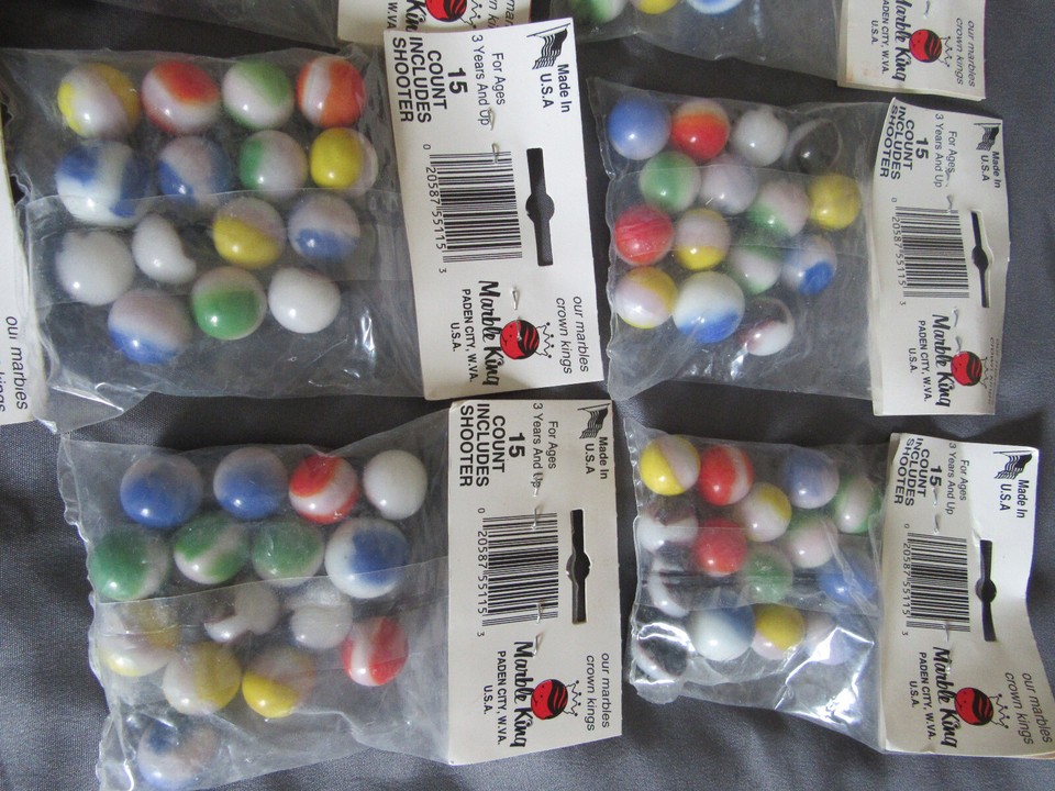 10 Marble King 15 count Marbles Pack w/shooter Unopened packs | eBay