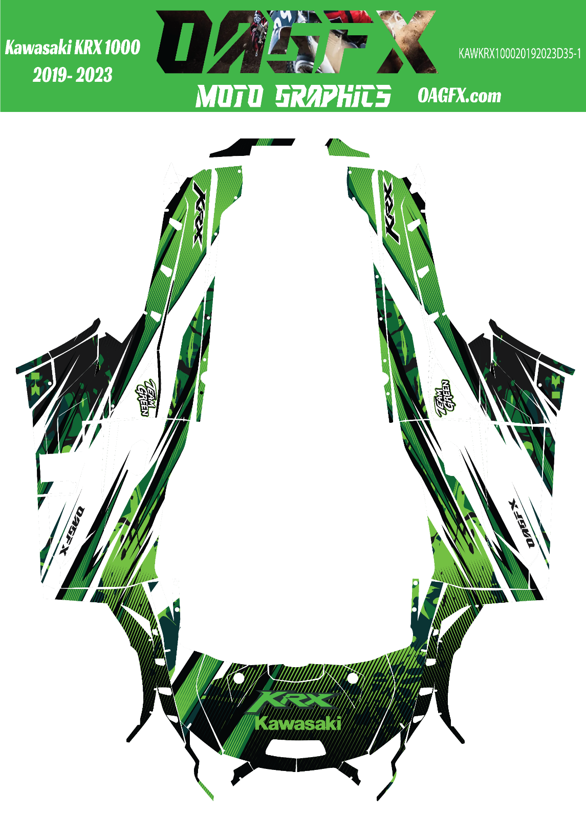 2019 - 2023 Kawasaki Teryx KRX 1000 Graphic Kit - Pro Edition D35-1 ...
