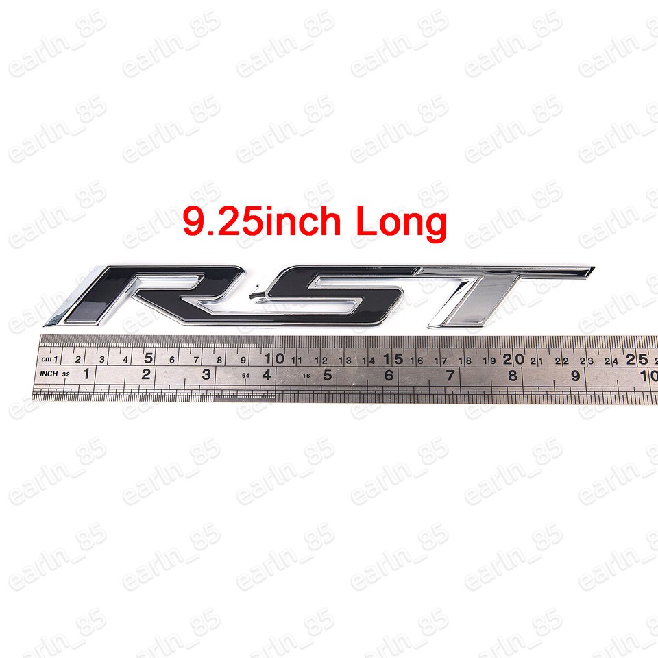 1x Tailgate RST Emblem Black Chrome Fit 2021-2025 Chevrolet Tahoe ...