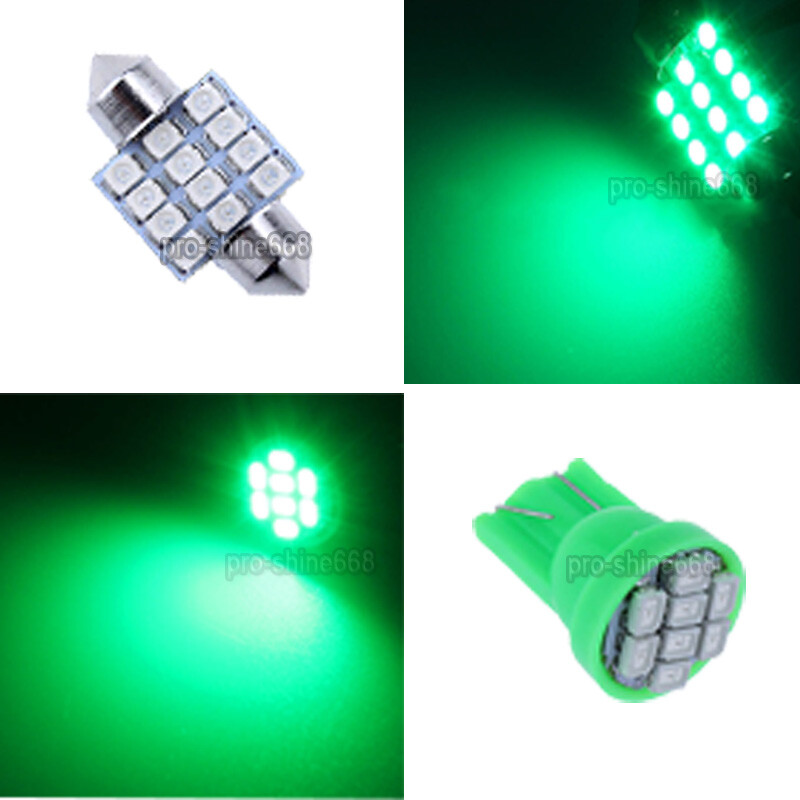 13x Ice Blue LED Lights Interior Package Kit Dome License Plate Lamp ...