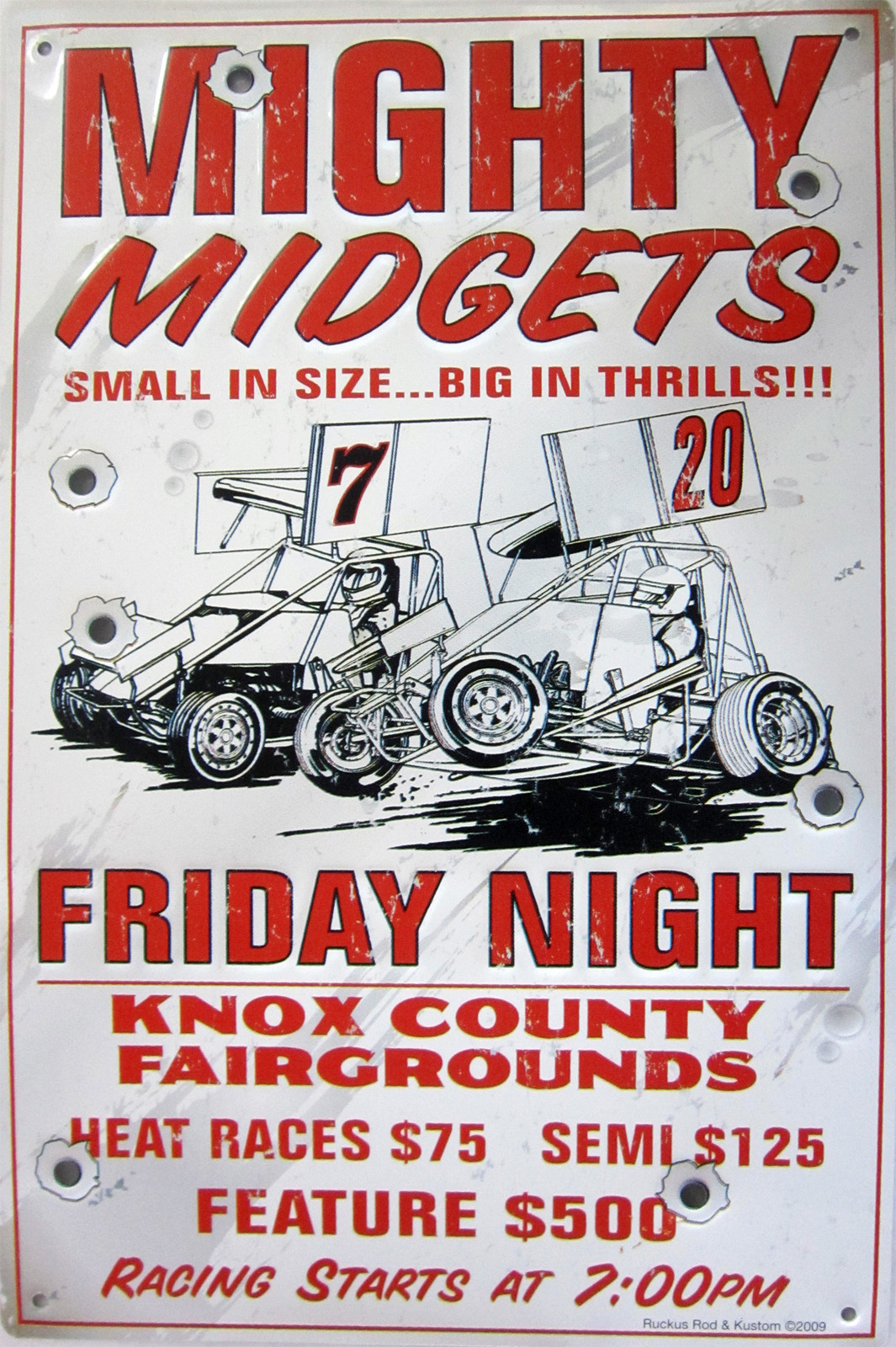 Mighty Midgets Knox County Fairgrounds Metal Sign | eBay
