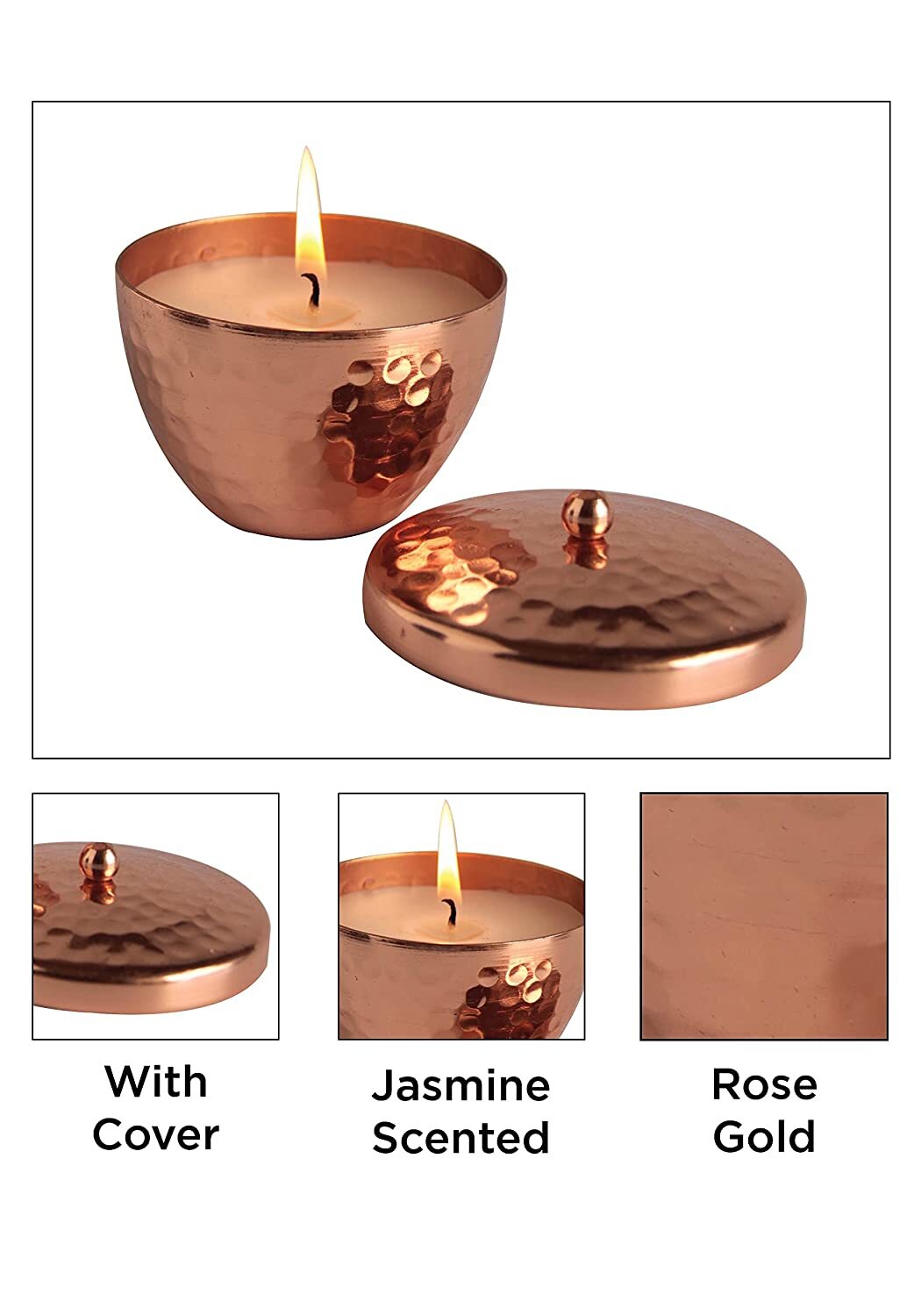 Scented Candles Durable Reusable Metal Candle for Home Relaxing ...