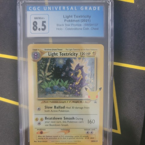 Pokemon TCG Light Toxtricity SWSH137 Celebrations Collector Chest - CGC ...