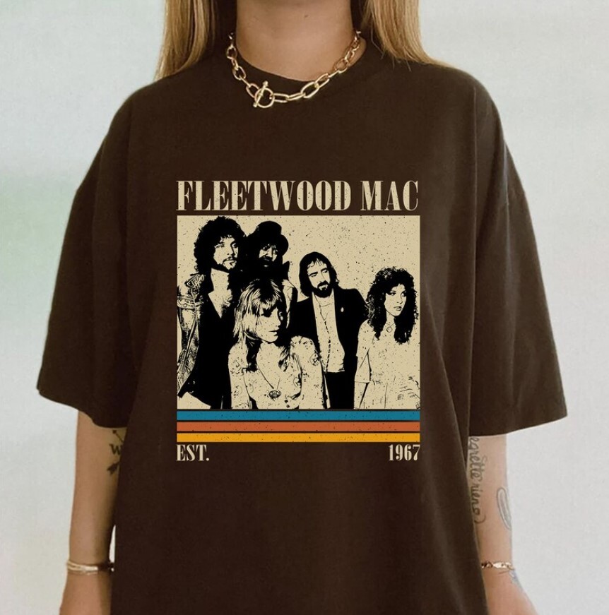 Vintage Fleetwood Mac Shirt, Retro Fleetwood Mac T-Shirt, Music Rock Band Tee | eBay