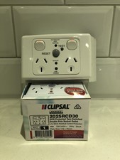 Clipsal SL2025 Eclipse White Double Switched PowerPoint Socket Outlet ...