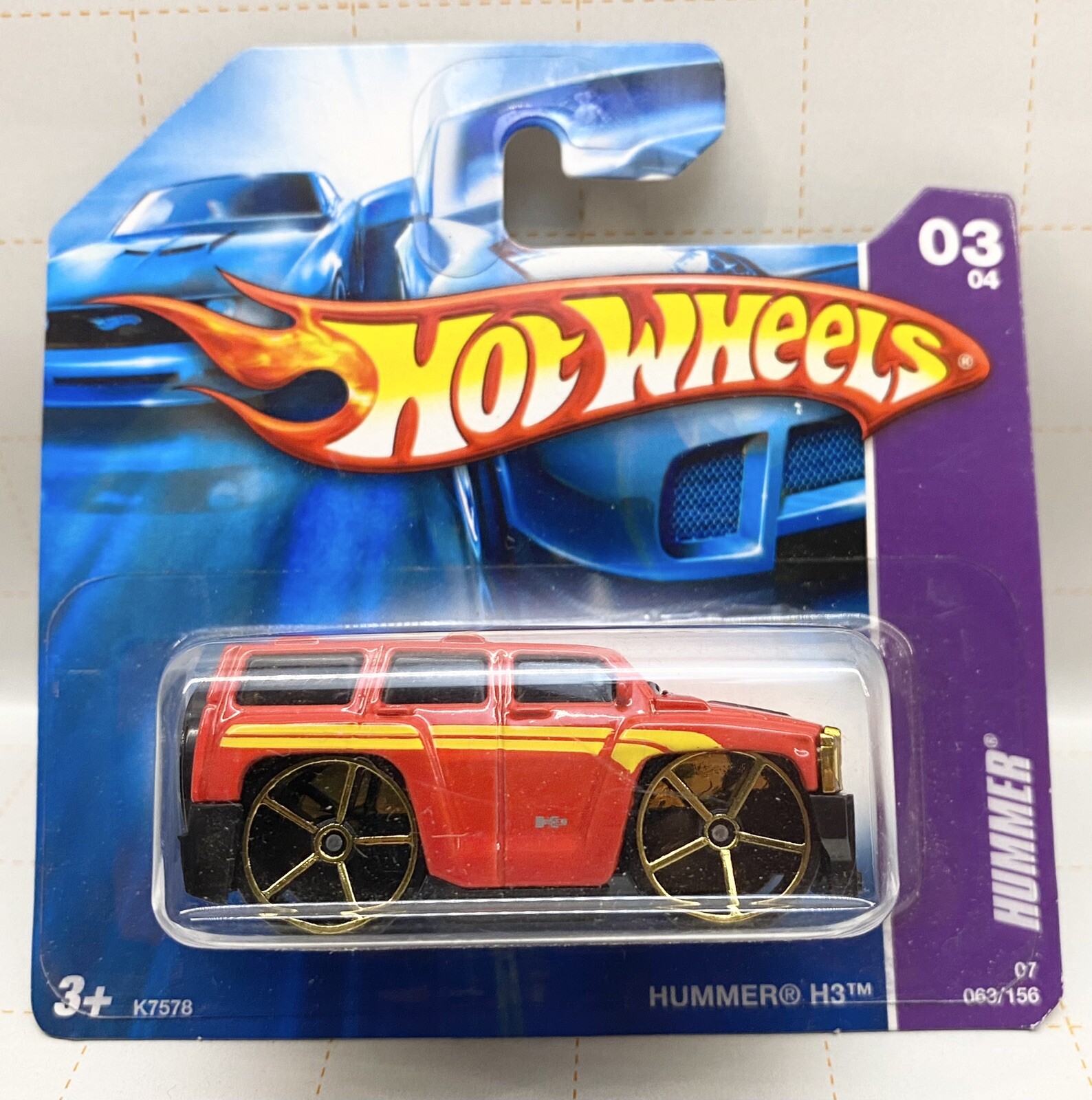 2007 Hot Wheels Hummer H3 Red Version 3/4 Short Card | eBay