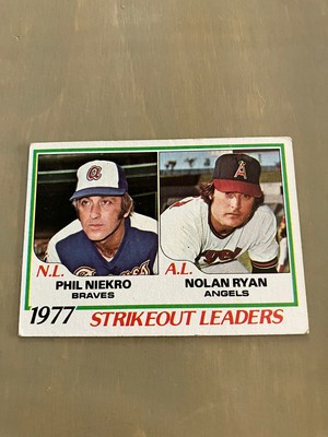 1978 Topps Nolan Ryan #206 1977 Strike Out Leaders P. Neikro/N.Ryan ...