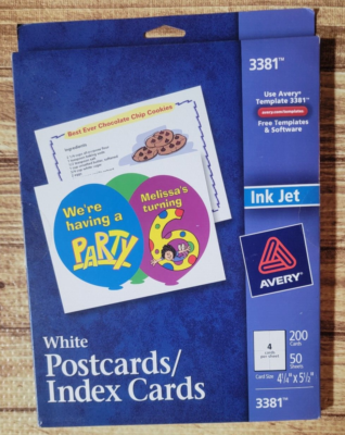 Avery 3381 Postcard Template