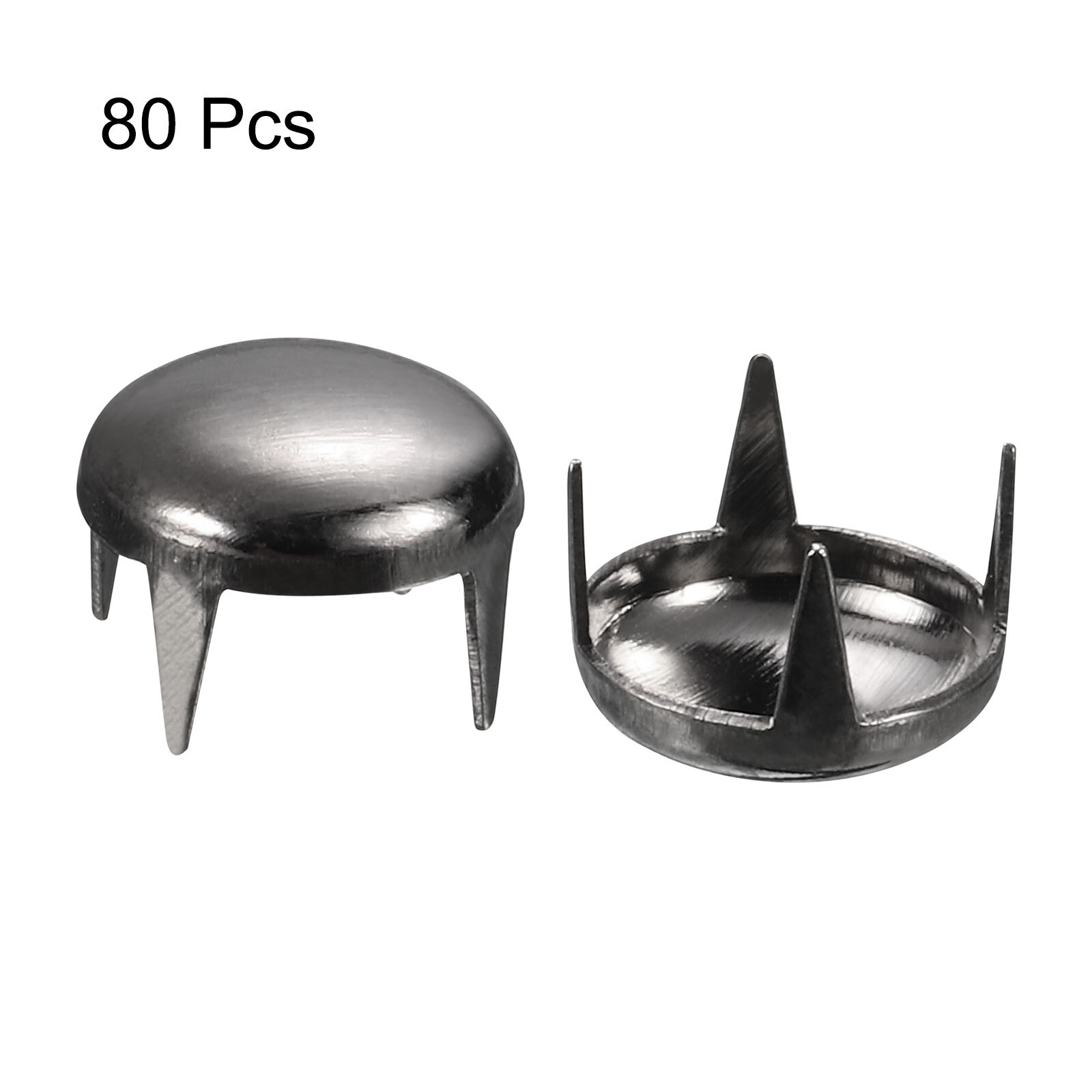80Pcs Black 8mm Round Dome Rivets for DIY Leather Craft | eBay