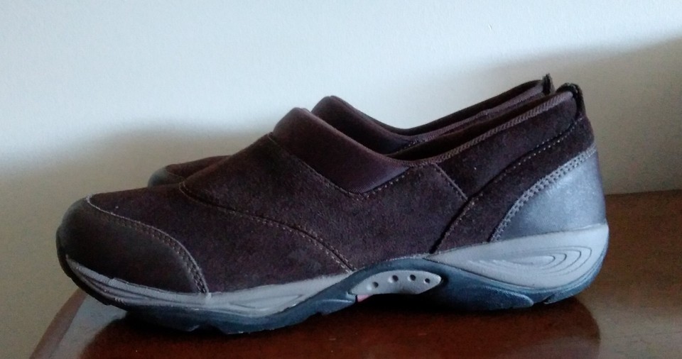 Easy Spirit Explore 24 Brown Suede/Textile Slipon Womens 9N/40 Comfort ...