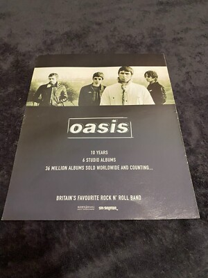 OASIS 2001 ad "10 Years. Britain's Favourite Rock N' Roll Band" Liam ...