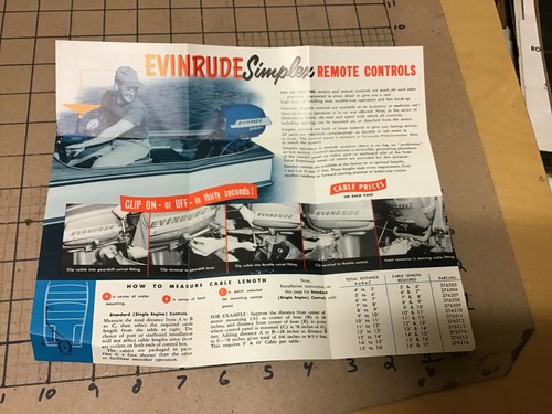 Vintage Original early; 1950's - EVINRUDE Simplex - remote controls ...
