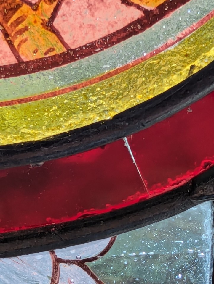 Outstanding Decorative Victorian Stained Glass Fanlight Window | eBay UK