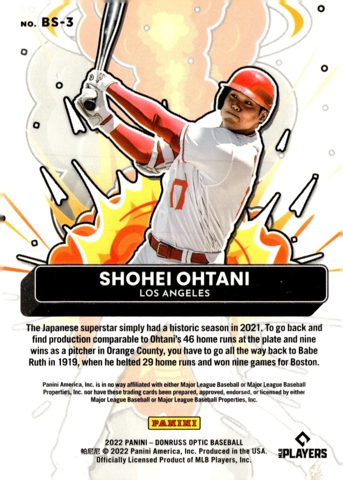 2022 Donruss Optic #BS-3 Shohei Ohtani Bomb Squad | eBay