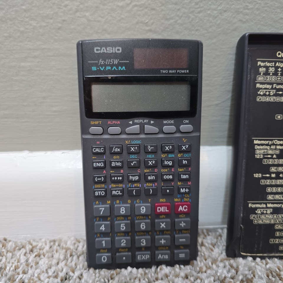 Casio Scientific Calculator Model Fx-115W Fractions Solar S-V.P.A.M ...