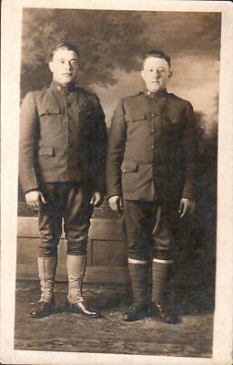 WWI Military Soldiers RPPC Real Photo Lilliputian Studio Cincinnati, OH ...