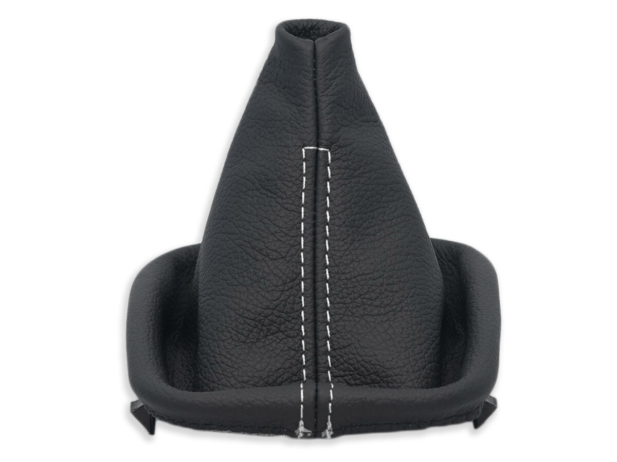 FOR BMW E30 1982-1994 GEAR SHIFT BOOT GAITER LEATHER STITCH WHITE ...