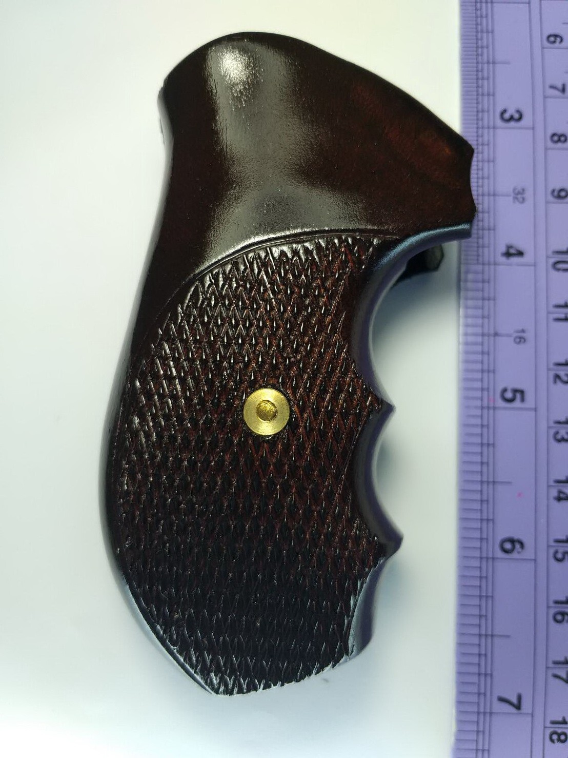 Espresso Grips Ruger SP 101 Brown Wood Checkered Revolver SP101 ...