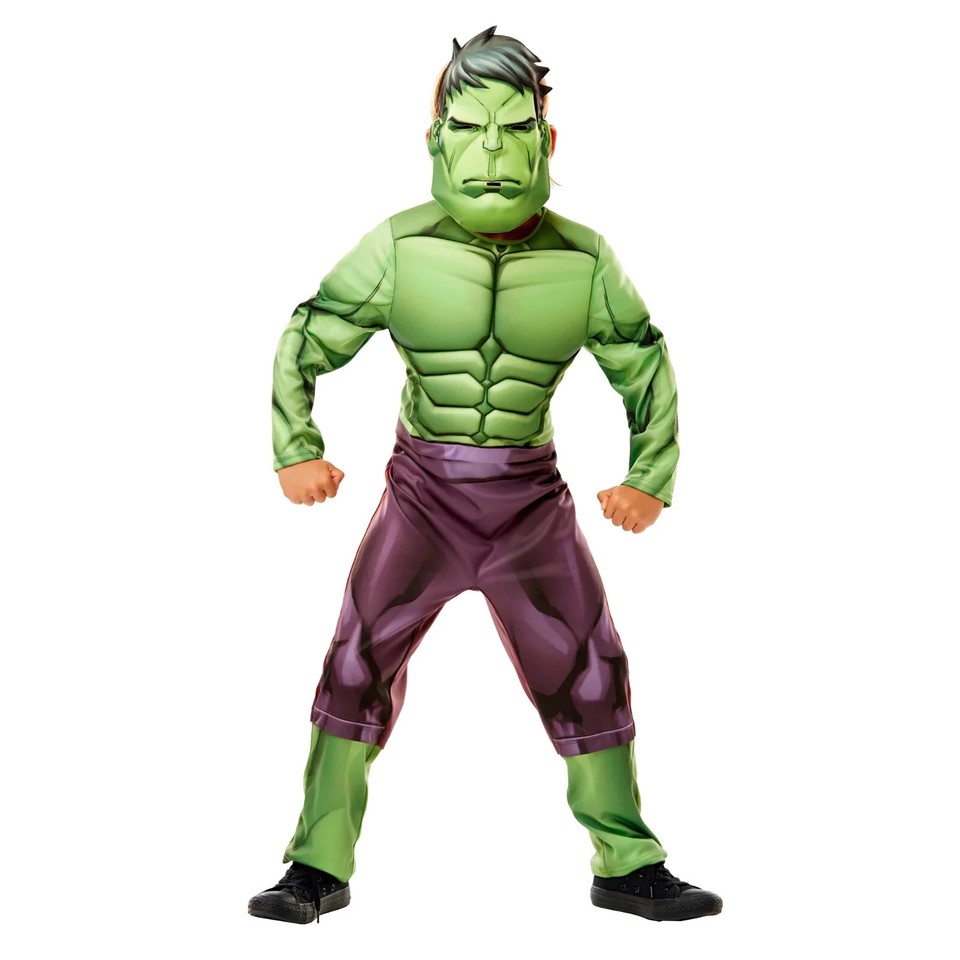 Hulk Avengers Deluxe Child Costume Padded Boys Jumpsuit and Mask Rubie ...
