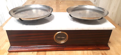 Excellent Antique Balance Scale W /Wood and Marble Base | eBay