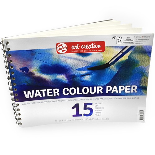 Royal Talens – Art Creation A4 Water Colour Paper – 15 Sheets – 240gsm ...