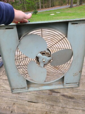 Vintage Window Fan Robins & Myers Hunter Working Rare See Details Mcm ...