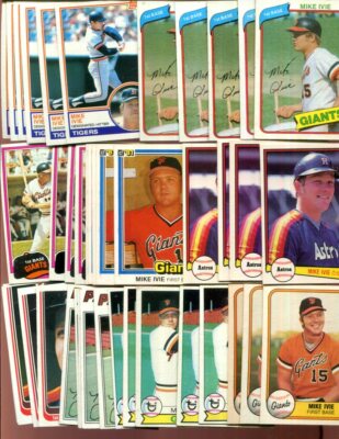 MIKE IVIE BULK LOT 100 BASEBALL CARDS PADRES GIANTS TIGERS GEORGIA | eBay