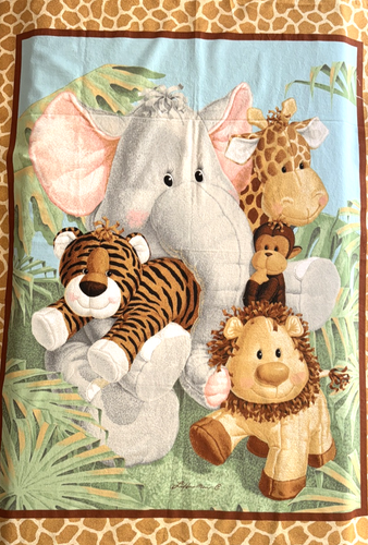 2008 Jungle Babies Animal Fabric Panel Patty Reed Designs #1 | eBay