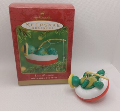 Lazy Afternoon Fishing Turtle - 2001 Hallmark Keepsake Christmas ...