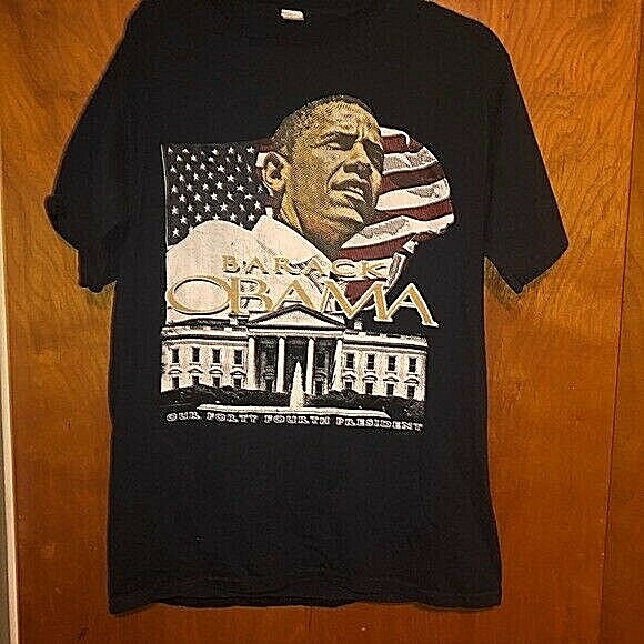 Navy Blue Barack Obama 44th President Tshirt Tee Size… - Gem
