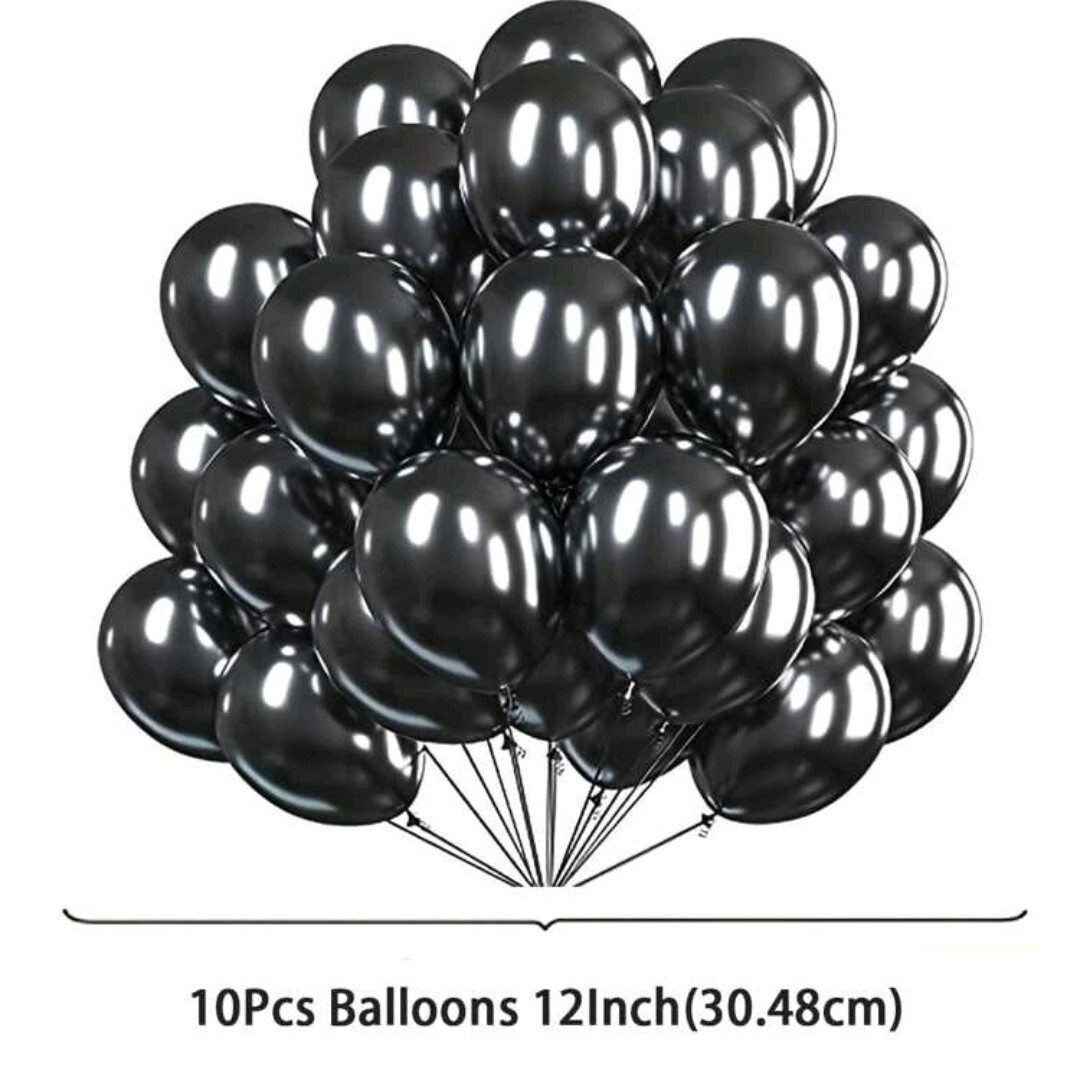 10x Luftballons Set Metallic Geburtstag Ballons Deko Party Hochzeit ...