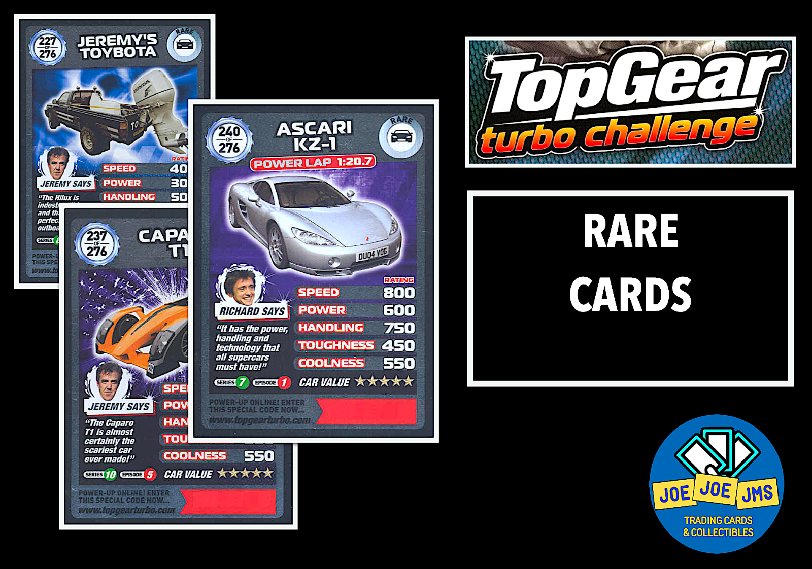 BBC Top Gear Turbo Challenge Series 1 RARE Cards - Take your Pick | eBay