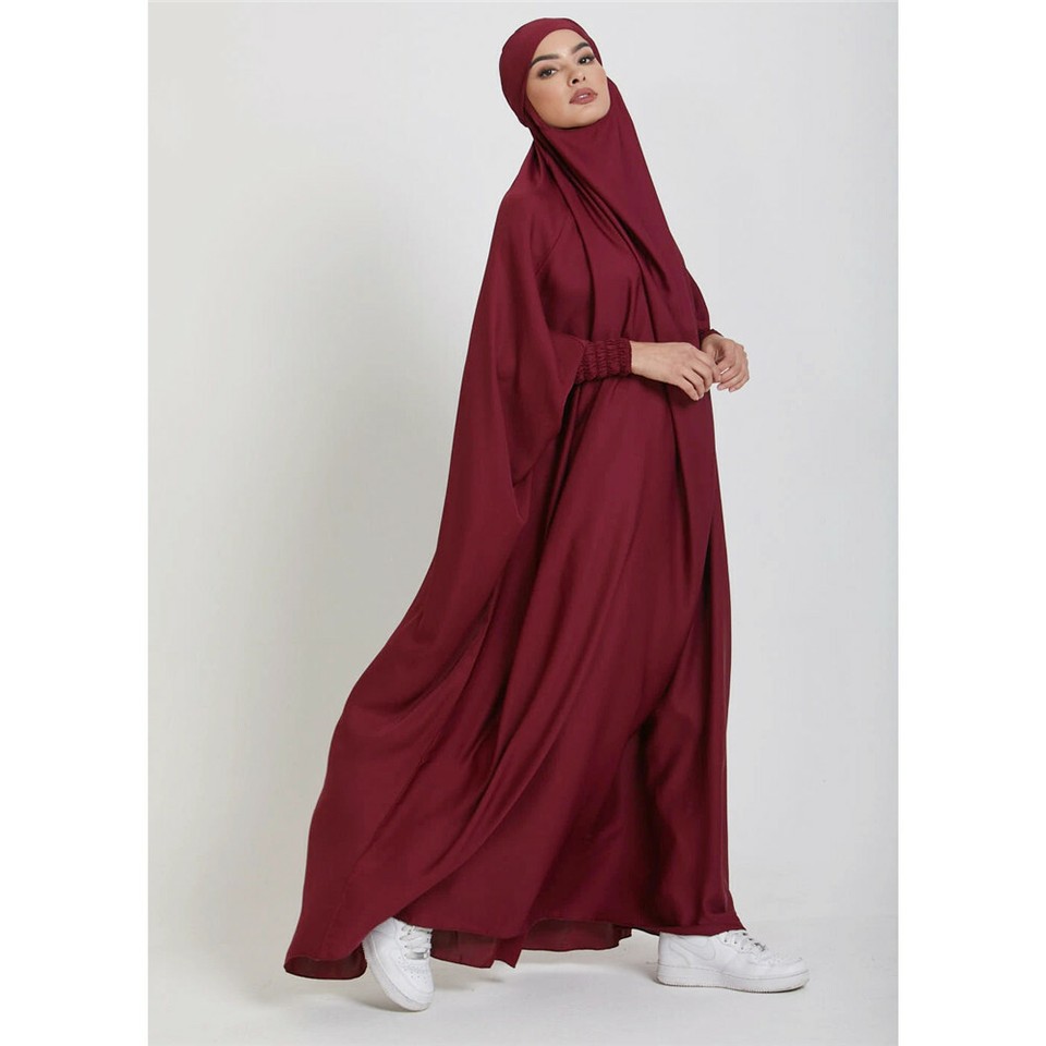 One Size Overhead Burqa Kaftan Robe Muslim Women Long Dress Islamic ...