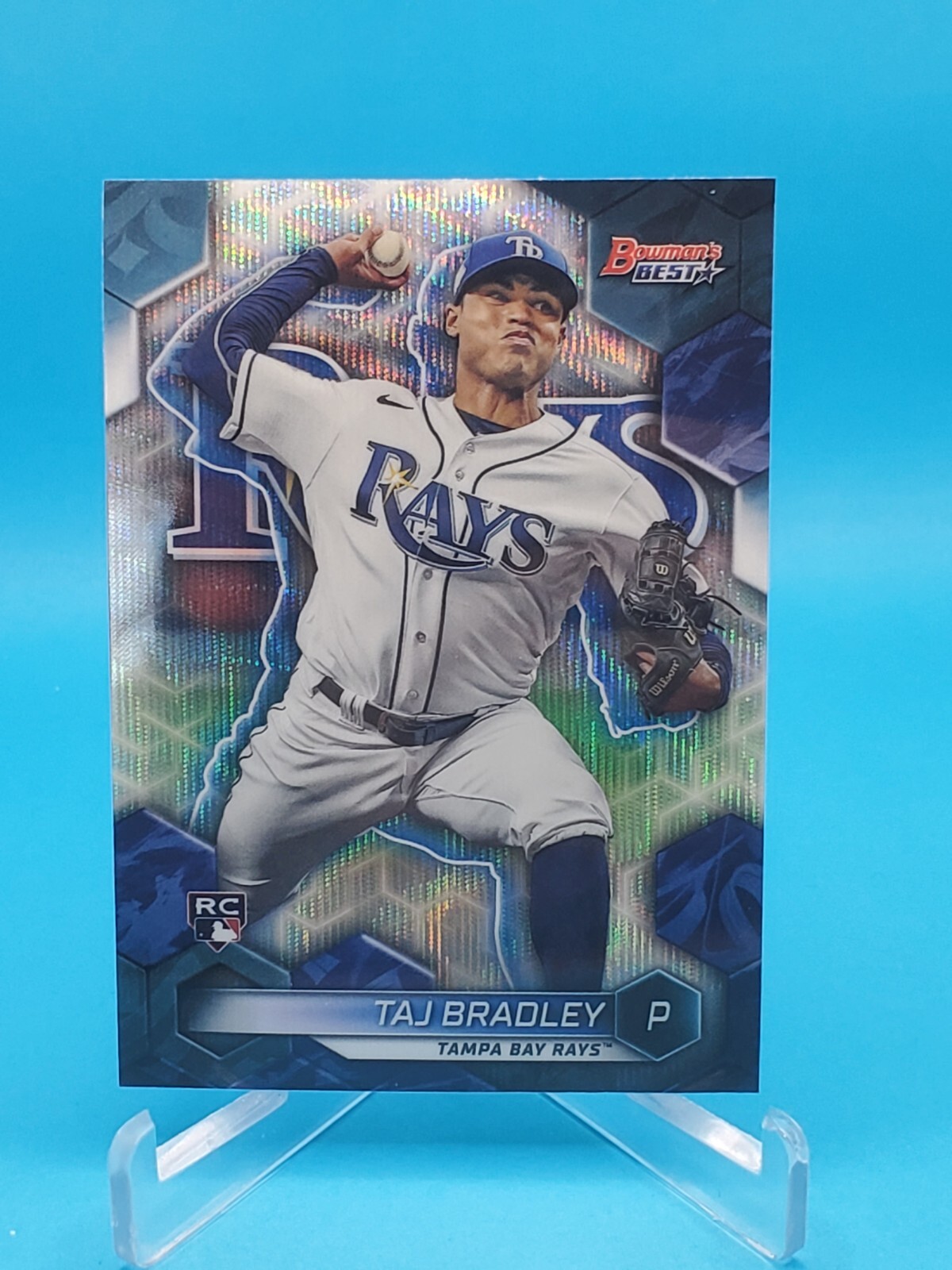 Taj Bradley 2023 Bowman's Best RC #1 Wave Refractor - Tampa Bay Rays ...