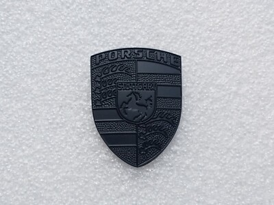 Porsche Hood Crest Badge Emblem Black 911 993 928 991 997 996 Turbo GT3 ...