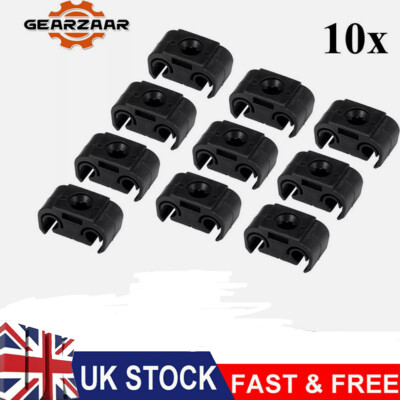 Brake Line Clips - BLACK - Pack of 10 - Suitable for 5mm (3/16") Brake ...