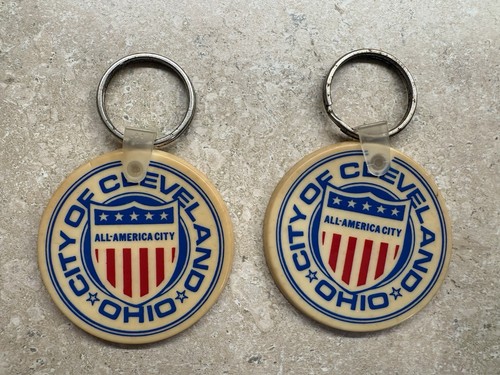 Vintage City Of Cleveland “ I Volunteer For Cleveland “ Keychains - Two ...