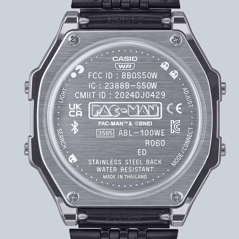 CASIO PAC-MAN Digital Watch ABL-100WEPC-1B Bluetooth Silver Black | eBay