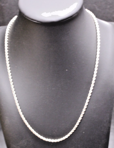 Heavy Vintage Italian Sterling Silver Solid Flat Rope Chain Necklace 2 ...