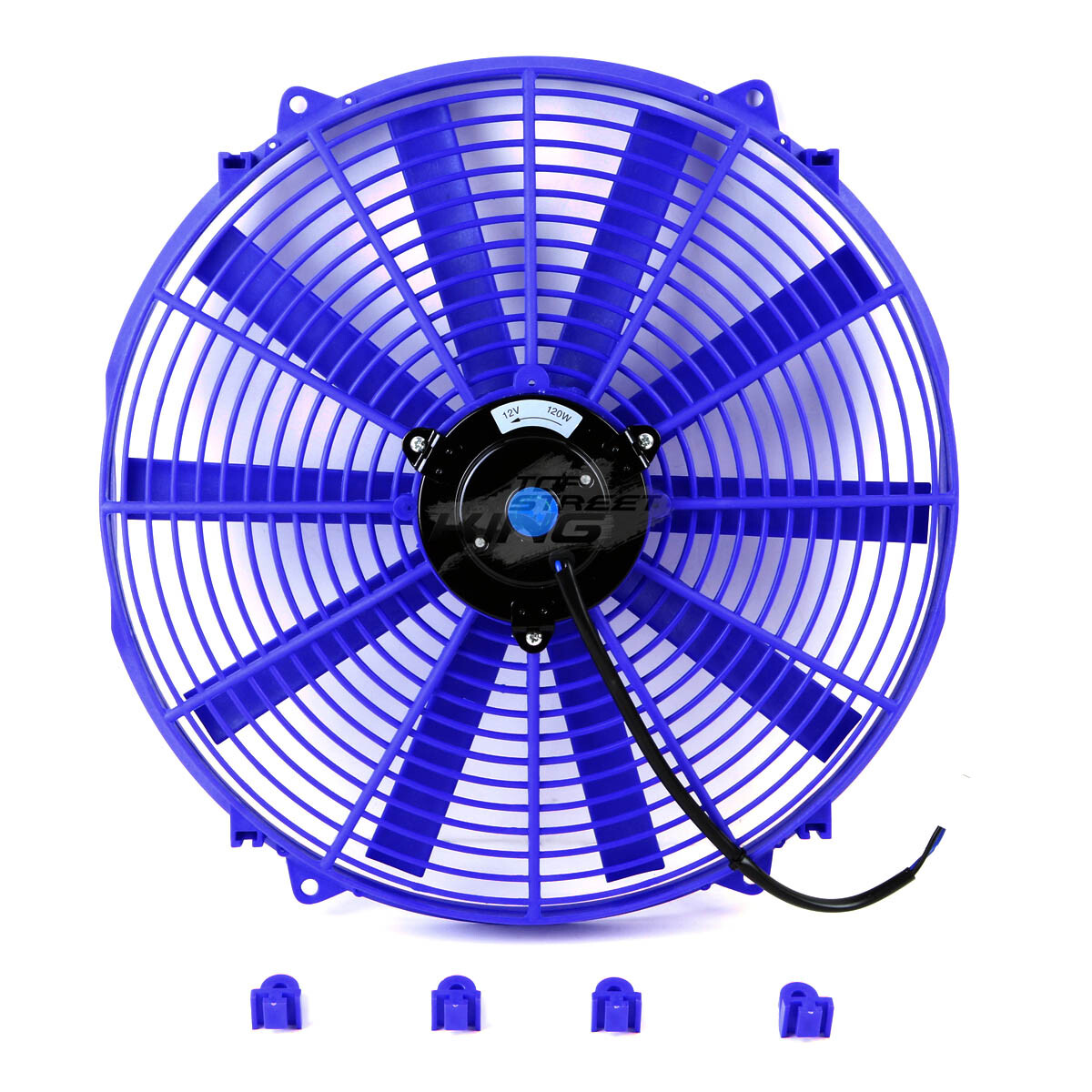 2 Set 16" High Performance Electric Slim Radiator Cooling Fan+Mounting ...