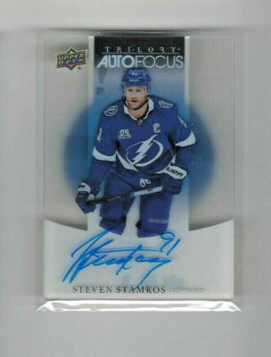 STEVEN STAMKOS 2018-19 UD TRILOGY AUTOFOCUS PETG AUTOGRAPH #AF-SS ...