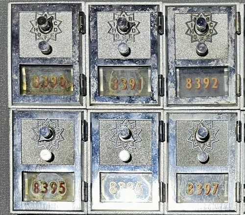 Lot Of 5 - USPS PO Mailbox Brass Postal Combo Door Lock 5”x 3 1/2” | eBay